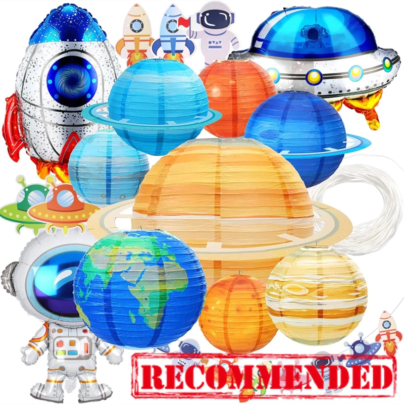 New Solar System Eight Planets Paper Lanterns Foldable Hanging Galaxy ...