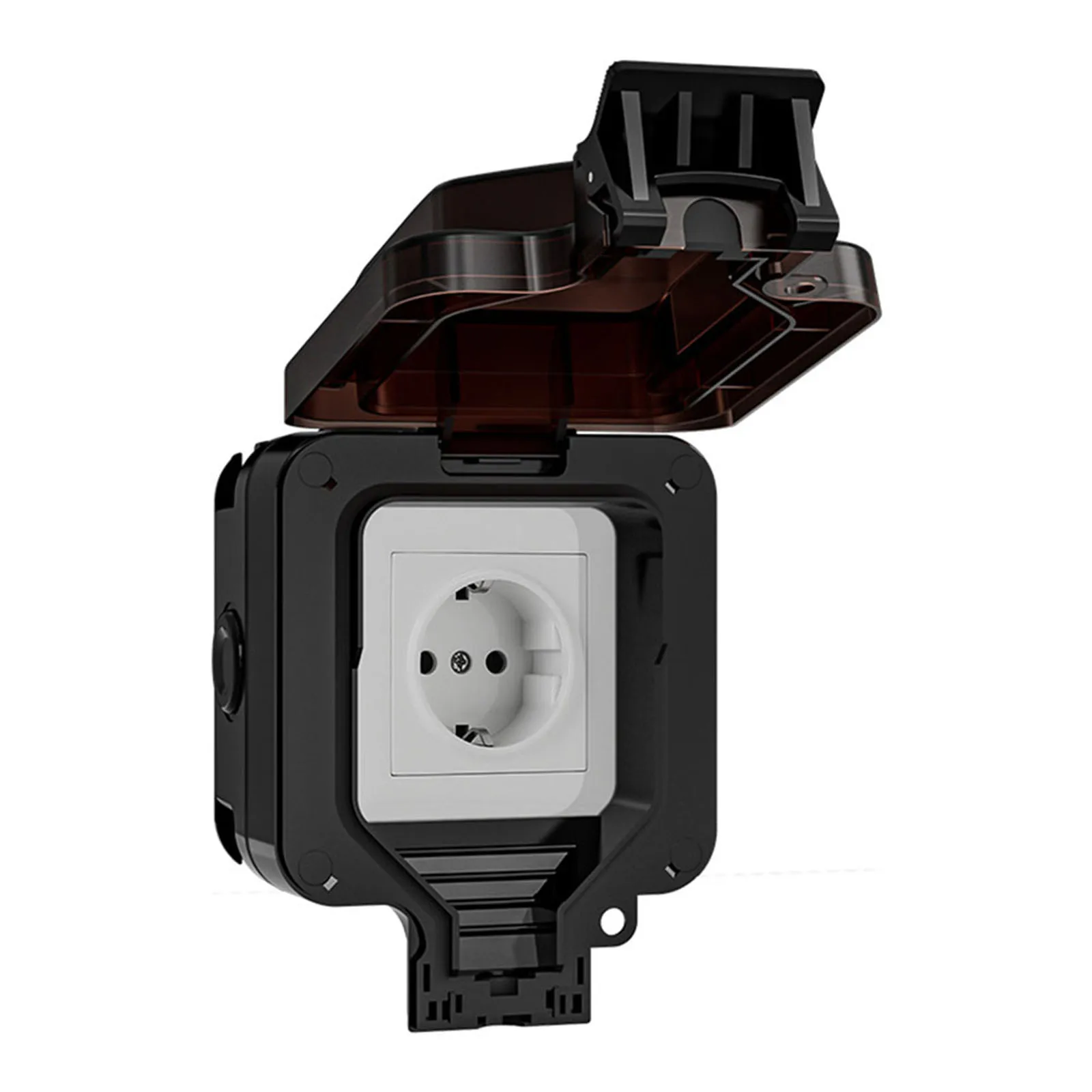 Waterproof-IP66-Socket-Switch-16A-1-Way-With-Hinged-Lid-Lockable-For ...