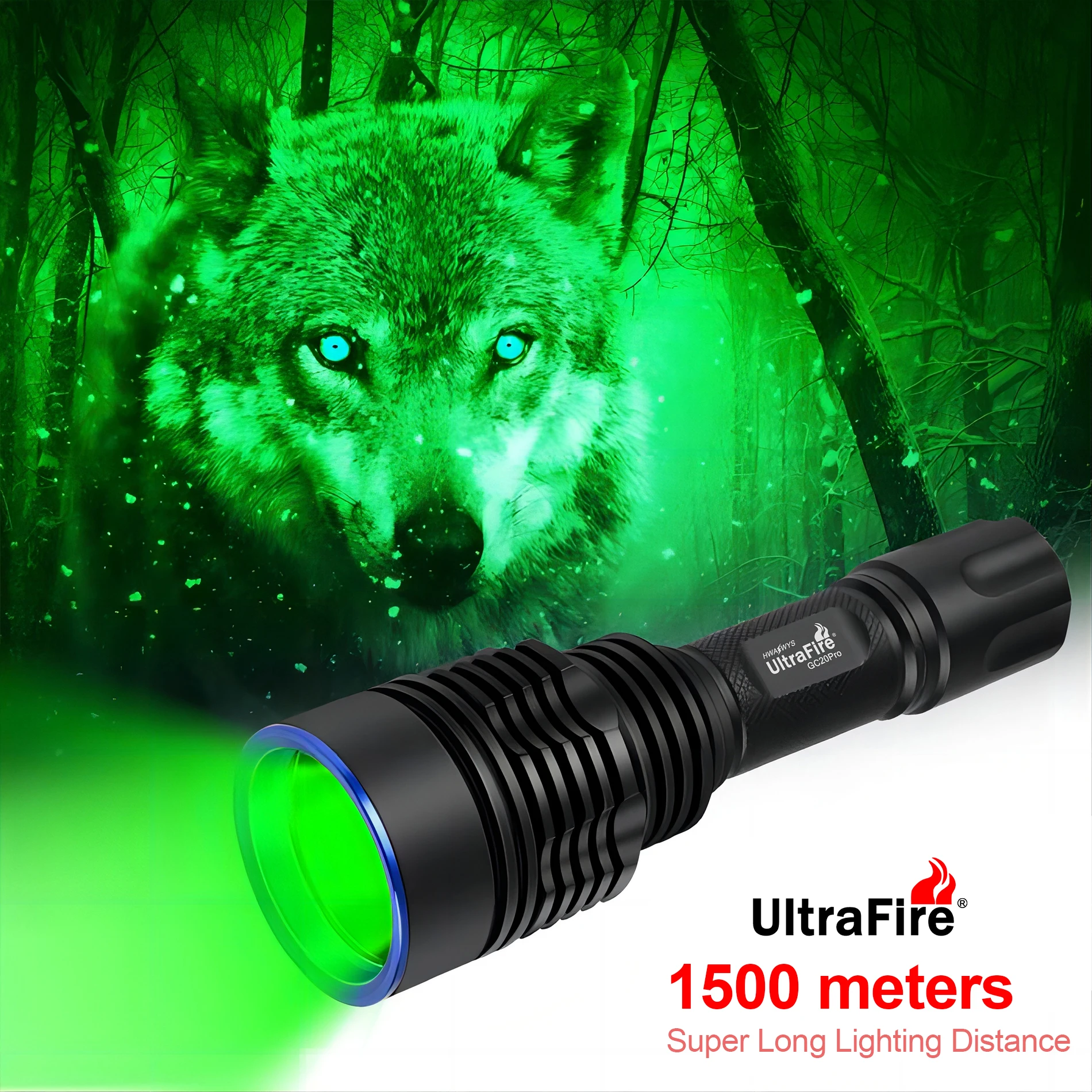Green Tactical Flashlight