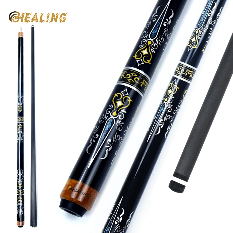 HEALING-CUE-Carbon-Fiber-Pool-Cue-Black-Technology-Low-Deflection ...