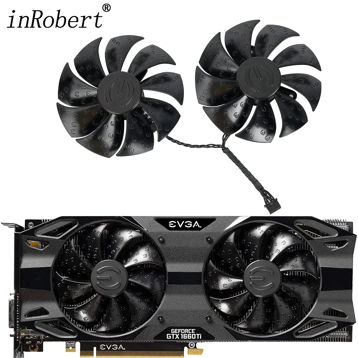 2pcs/set 87mm Pla09215s12h Graphics Card Replacement Fan For Evga Gtx ...