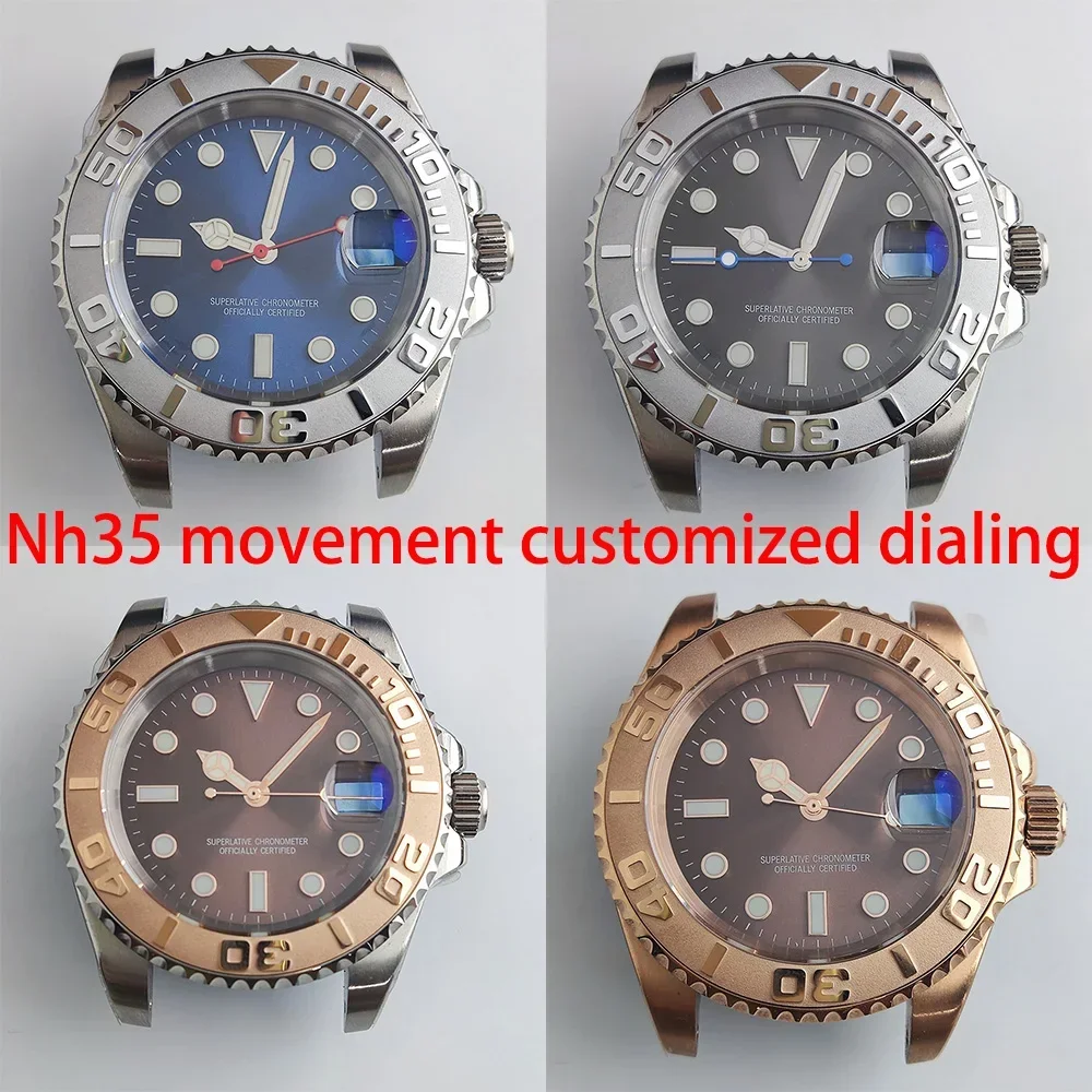 40mm-NH35-Case-Dial-Hands-Sapphire-Glass-Calendar-for-Yachtmaster-SUB ...