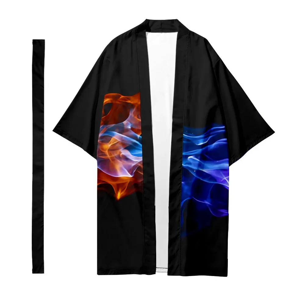 Men-s-Japanese-Long-Kimono-Cardigan-Fashion-Women-Samurai-Kimono-Flame ...