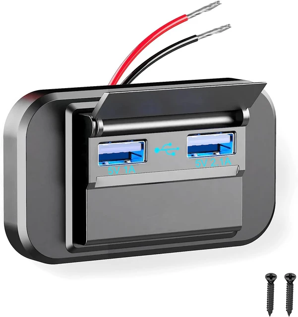 Fast Charging PD Type C Dual USB Ports Car Bus Charger Socket Adapter ...