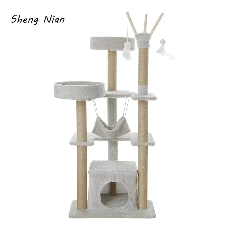 Large Multi layer Pet Cat Scratcher Tree Sisal Cat Climbing Frame ...