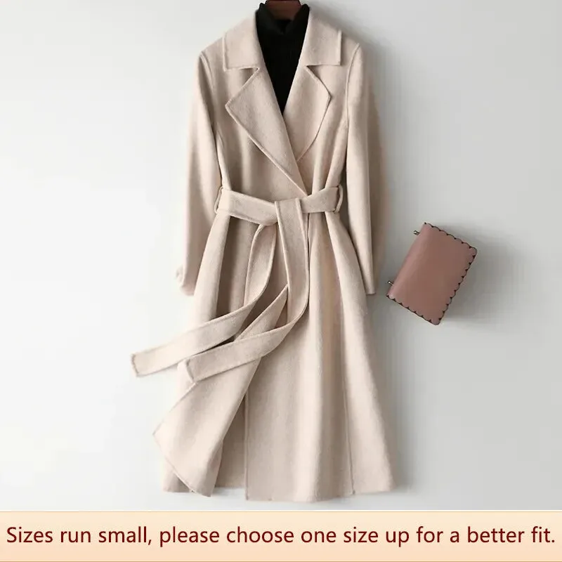 Long-Slim-Fit-Women-Wool-Coat-Small-Size-Appears-Slimming-Strapless ...