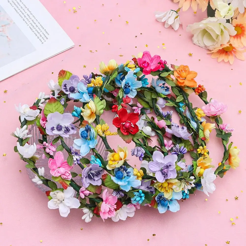 Fashion Flower Crown Spring Bohemia Flower Crown Women Headbands ...
