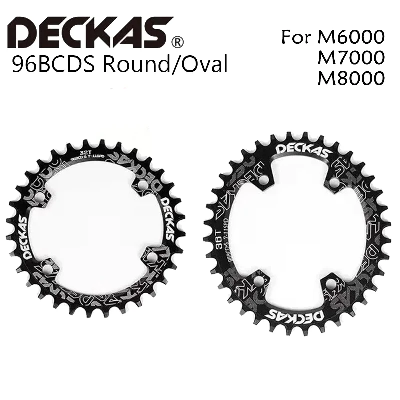 Deckas Round/Oval 96bcd Chainring MTB Mountain Bike Bicycle 32T 34T 36T 38T Crankset Tooth Plate ...