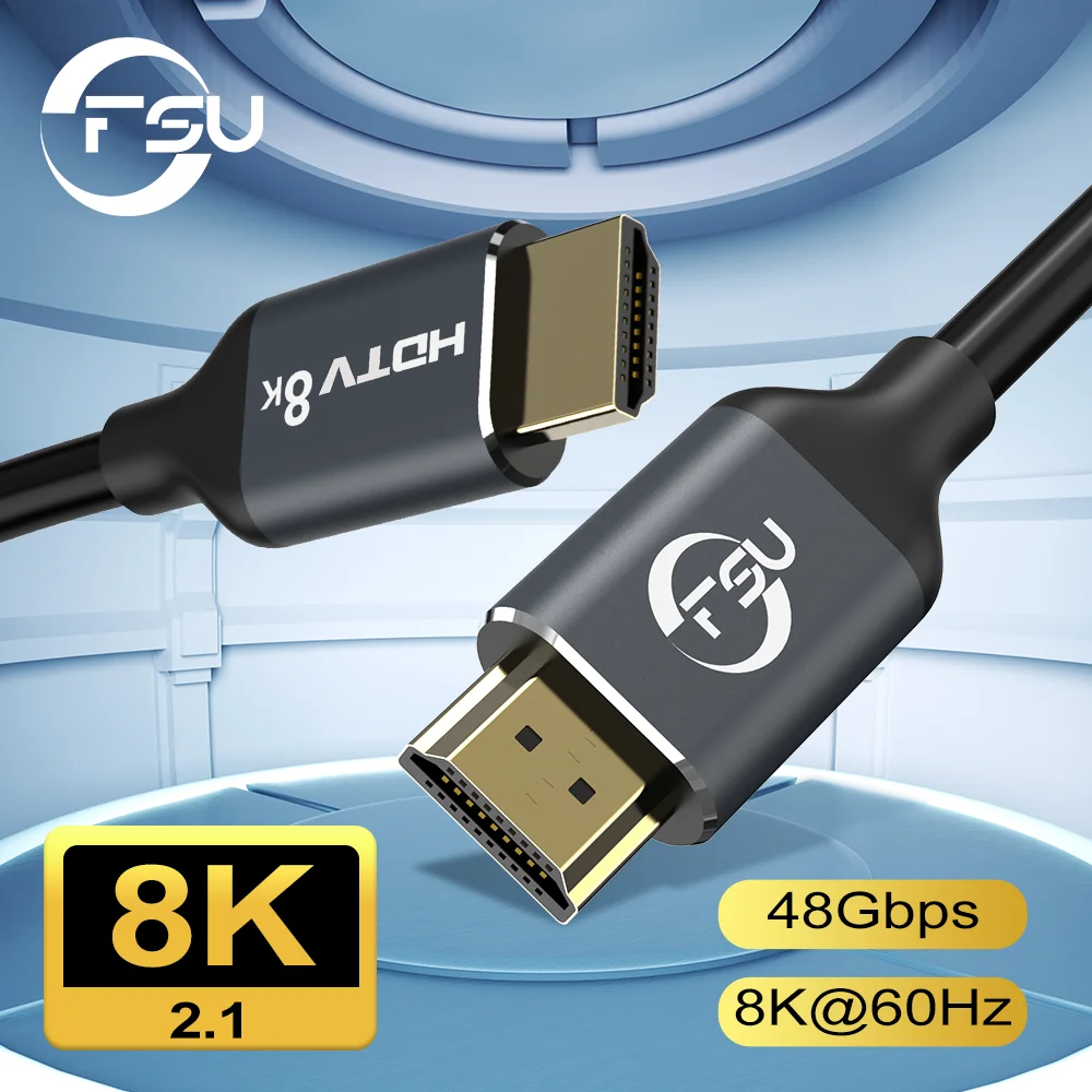 Fsu 8k Hdmi-compatible Cable 48gbps Hdcp2.3 Support 4k@120hz/60hz 1080p ...