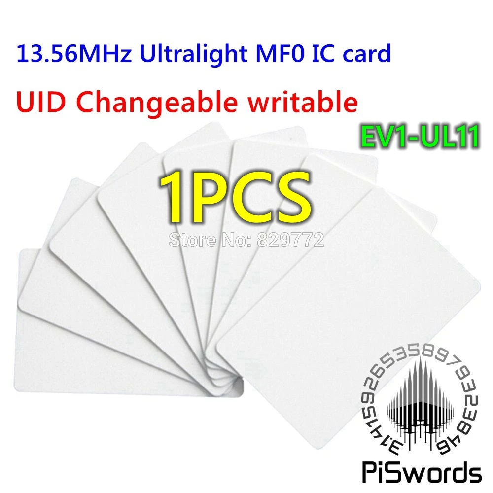 1PCS-UID-Changeable-NFC-Card-MF0-13-56Mhz-Ultralight-EV1-UL11-EV1-UL21 ...