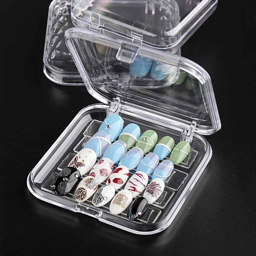 Nail-Art-Storage-Box-Transparent-Empty-Showing-Gift-Box-For-Wear-Nail ...