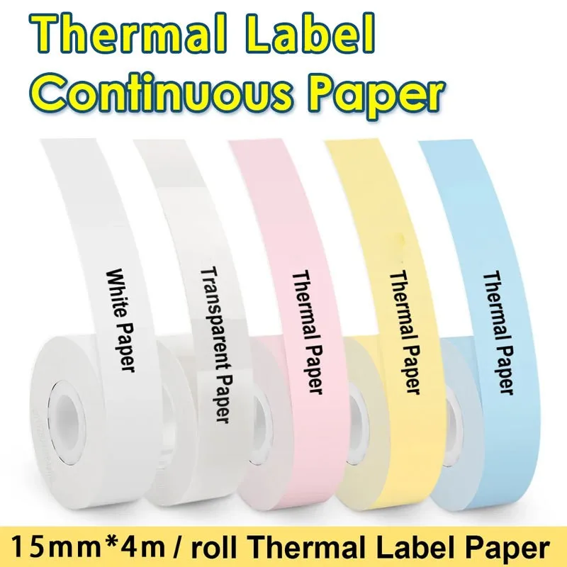 Phomemo-D30-Continuous-Color-Label-Paper-15mm-X-4m-Compatible-for-D30 ...