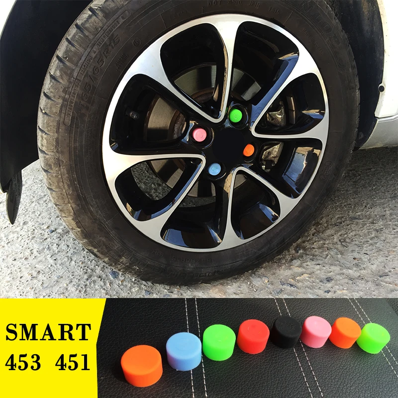 Car-Silicone-Wheel-Screw-Protect-Cap-Decoration-For-Smart-451-453 ...
