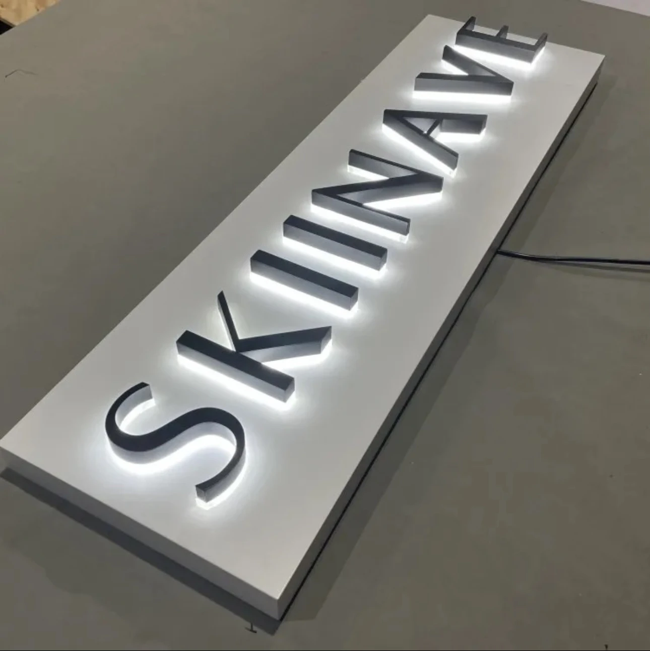 Business-SignBoard-Metal-Backlit-Sign-Company-Sign-Outdoor-Backlit-LED ...