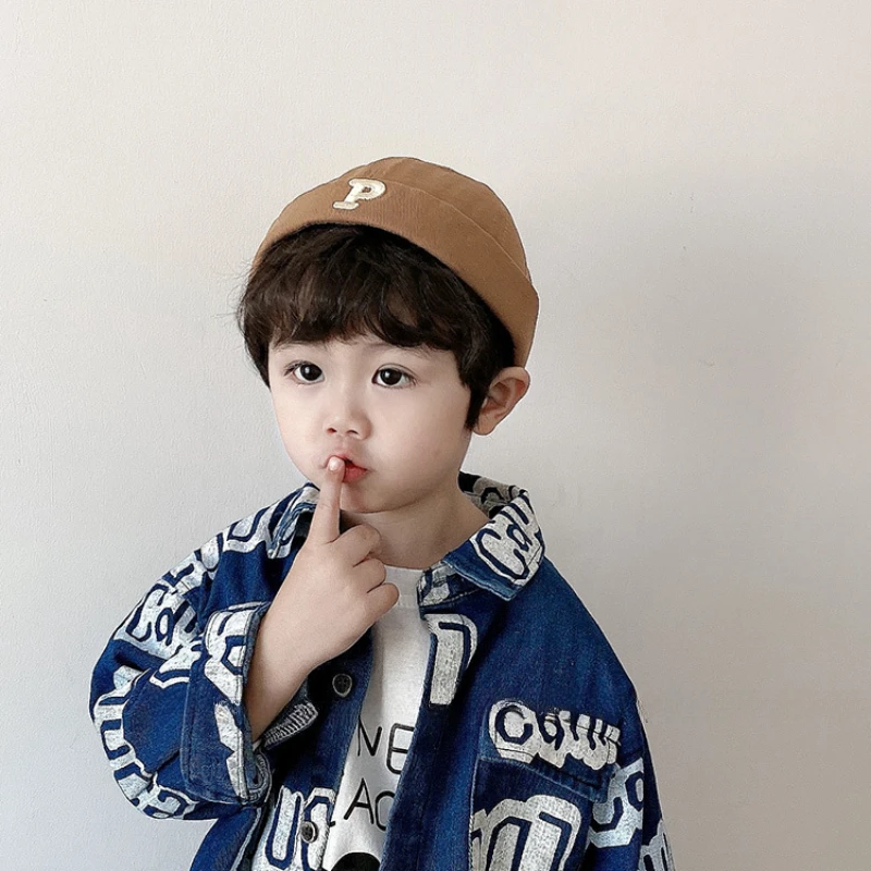 Vintage-Letters-Embroidered-Baby-Brimless-Hat-Spring-Kids-Boys-Girls ...