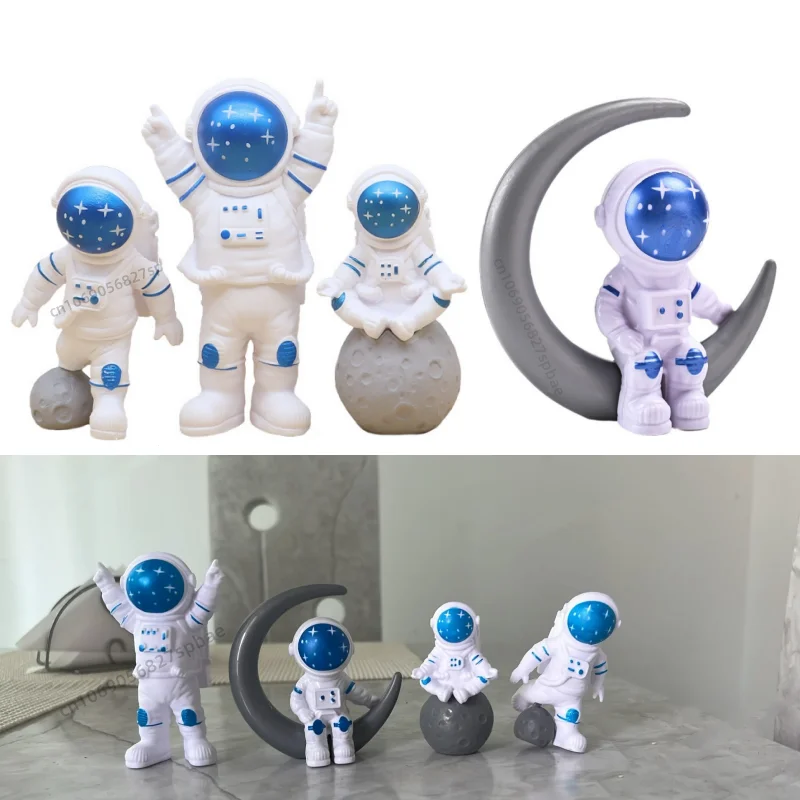 1-3-4pcs-Astronaut-Decor-Figures-and-Moon-Home-Decor-plastic-Astronaut-Statue-Room-Office ...