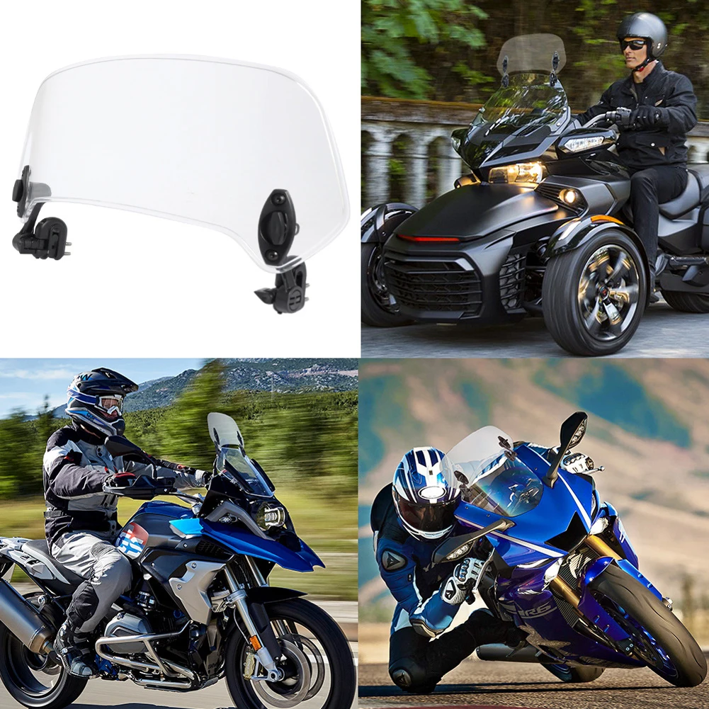 Universal-Motorcycle-Windshield-Adjustable-Motorcycle-Windscreen ...