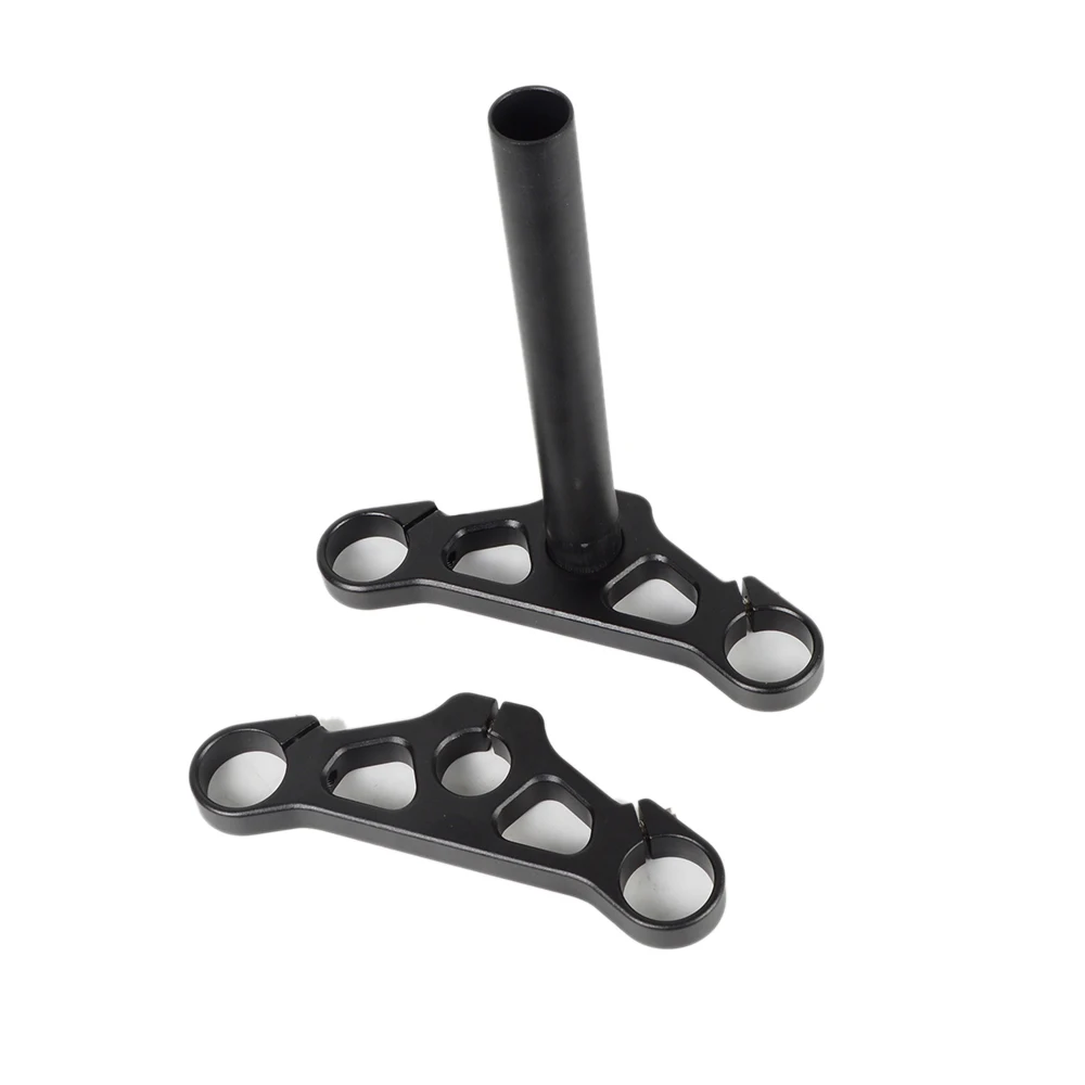 Aluminum Handlebar triple clamp Bar Riser double shoulder bike fork ...