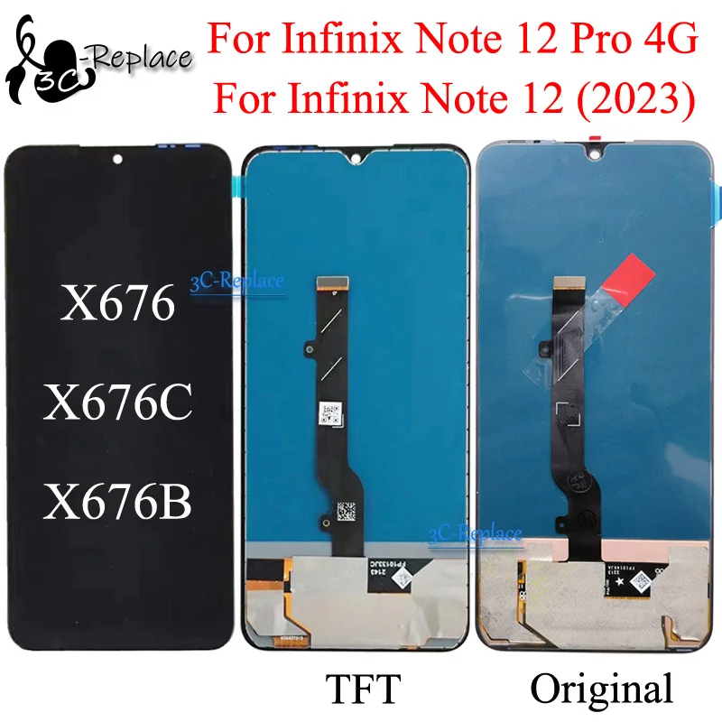 Pantalla LCD Original Amoled / TFT de 6,7 pulgadas para Infinix Note 12 ...