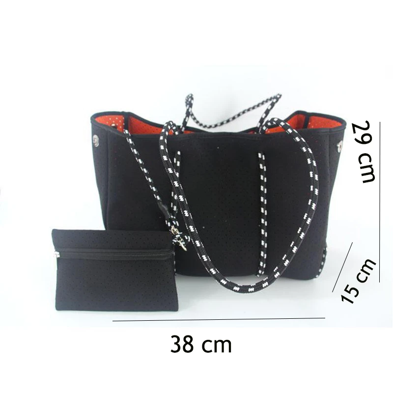 Neoprene Beach Bag Tote Bags Summer Waterproof Large Capacity Shoulder ...