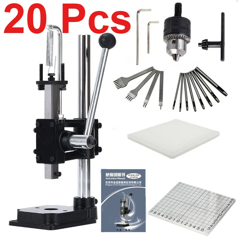 Leather Hole Puncher Set,Including Drill Chuck,PP Plate,8 Circular ...