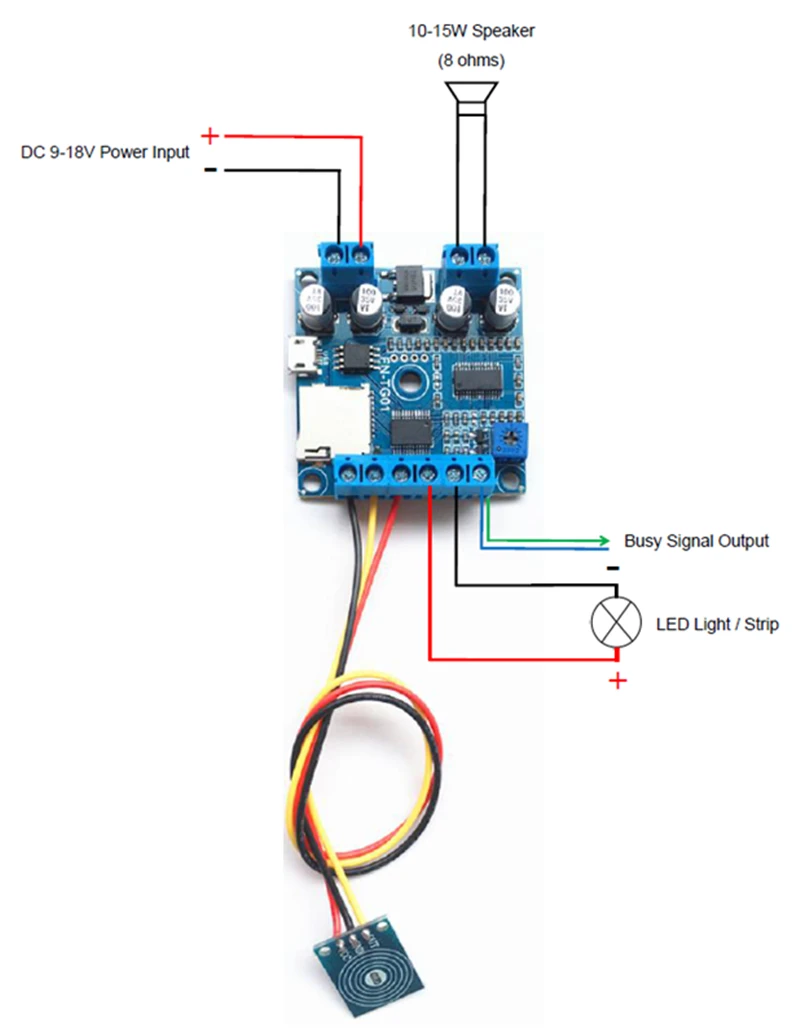 Touch Sensor Sound Module Touch Sensor Switch Triggered Mp3 Audio ...