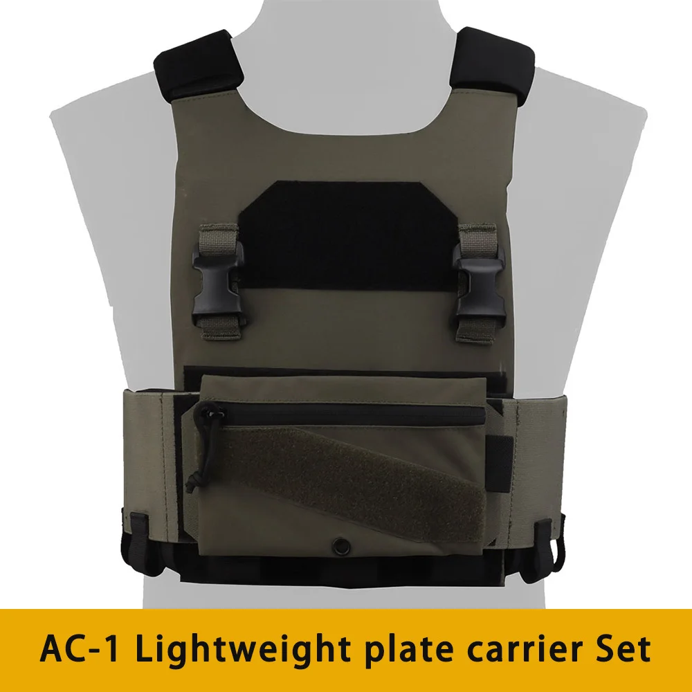 Tactical-Lightweight-Plate-Carrier-AC-1-Set-with-Candy-Pouch-Elastic ...