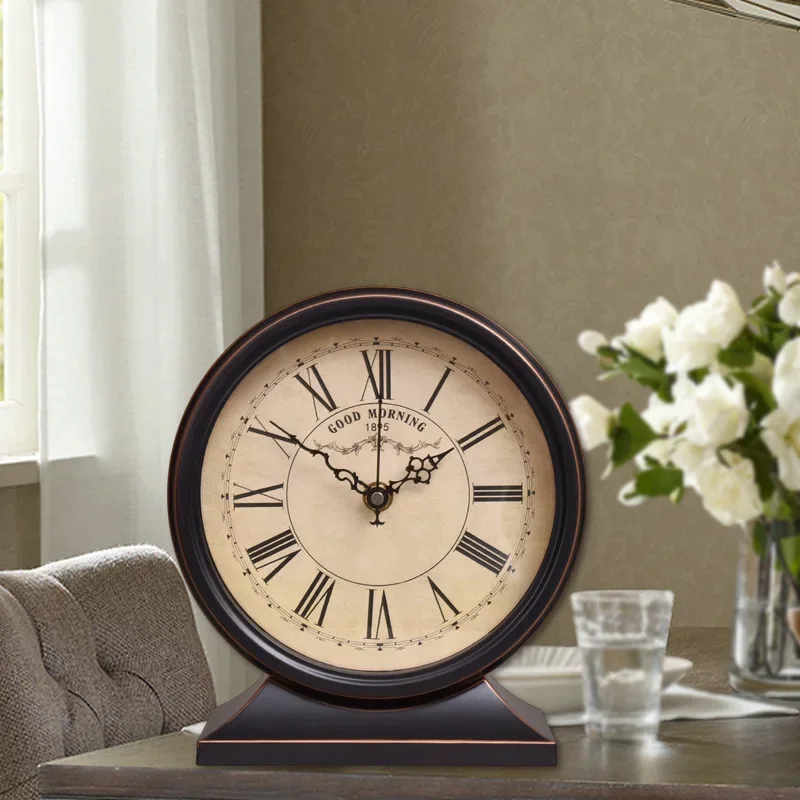 American Country Retro Clock for Living Room Atmospheric Antique Clock ...