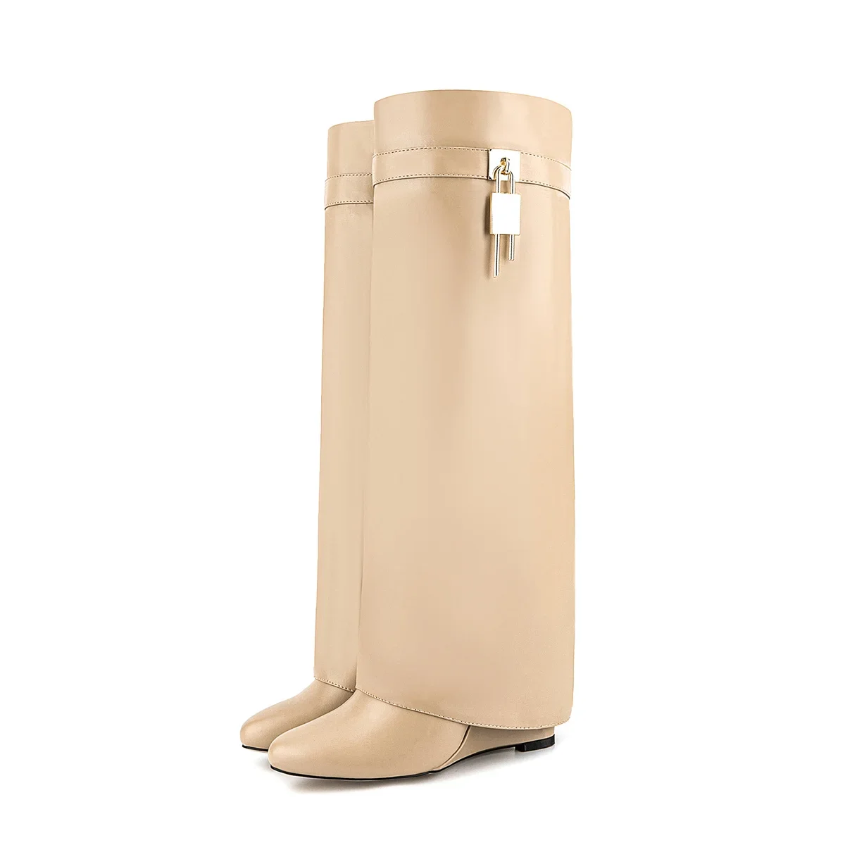 Botas-hasta-la-rodilla-con-cremallera-lateral-para-mujer-decoraci-n-de ...