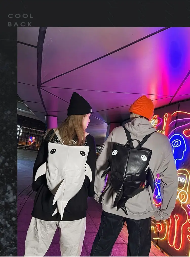 JIAERDI-Japanese-Couple-Black-Backpacks-Women-New-Animal-Pattern ...