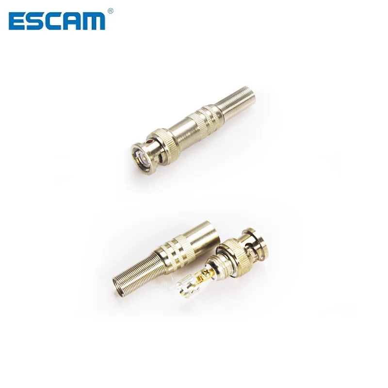 ESCAM 10 Pcs CCTV System Solder Less Twist Spring BNC Connector Jack ...