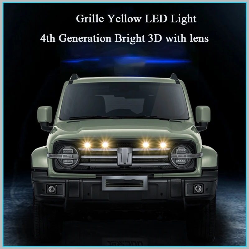 Off-road-Small-Yellow-LED-Light-For-Grille-Decorative-Light-Explosive ...