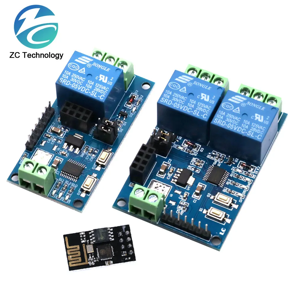 Esp8266 Esp-01 5v 1 Channel 2 Way Wifi Relay Module Things Smart Home ...