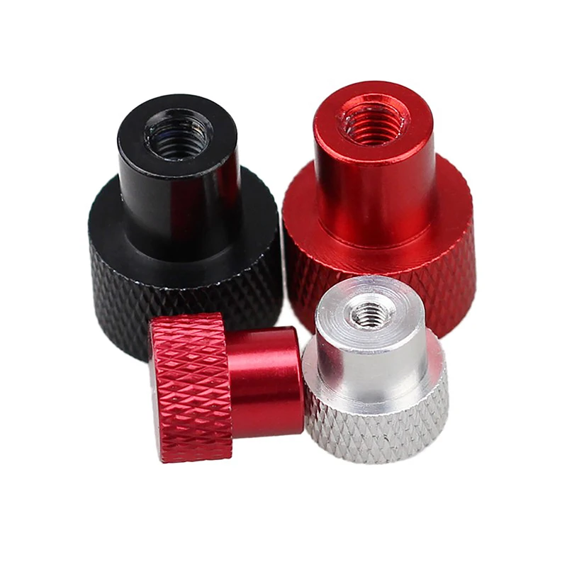 Black-Silver-Red-Knurled-Hand-Tighten-Nuts-With-Blind-Holes-M4-M5 ...