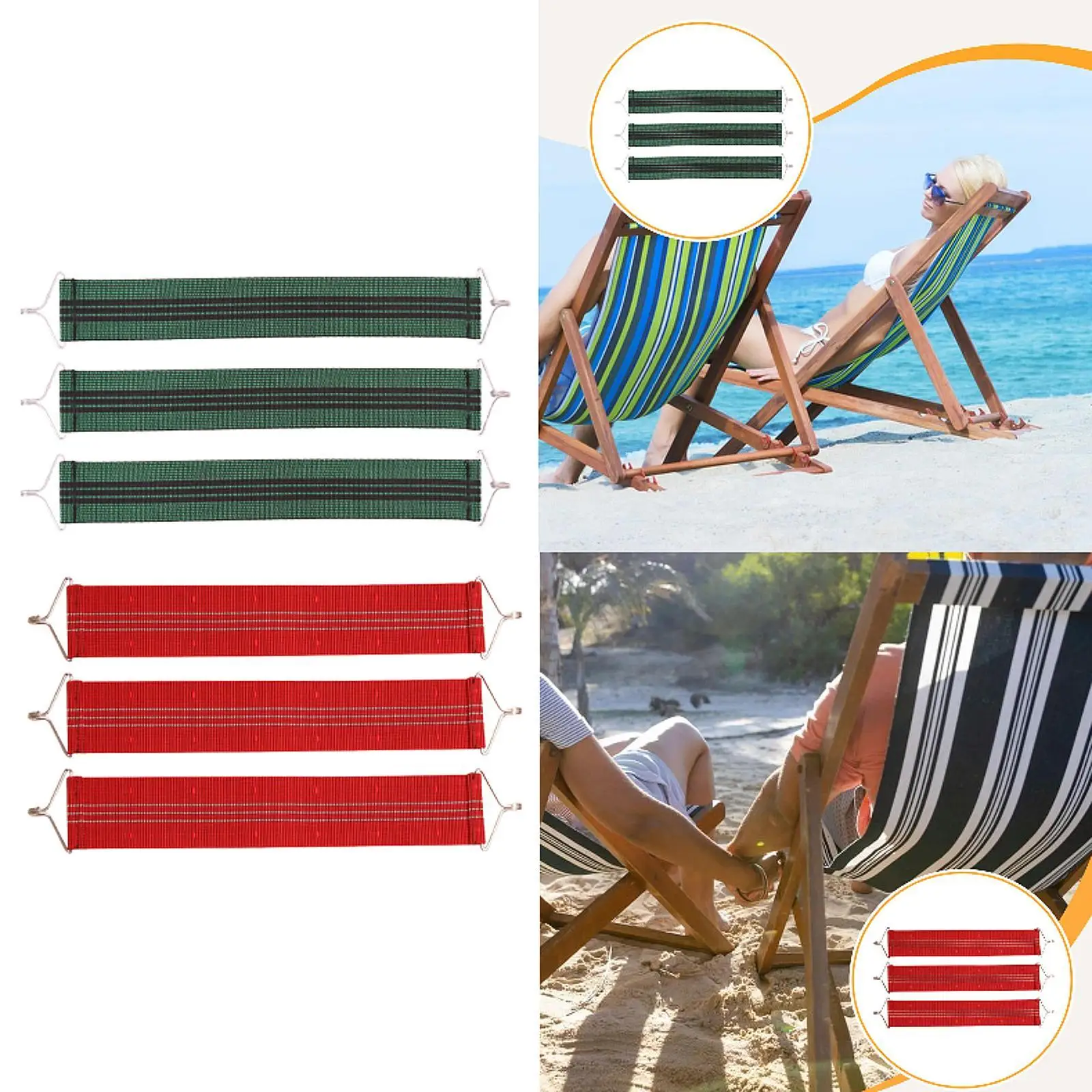 3 Pcs Patio Chair Replacement Cords recliner Reinforcement Straps for ...
