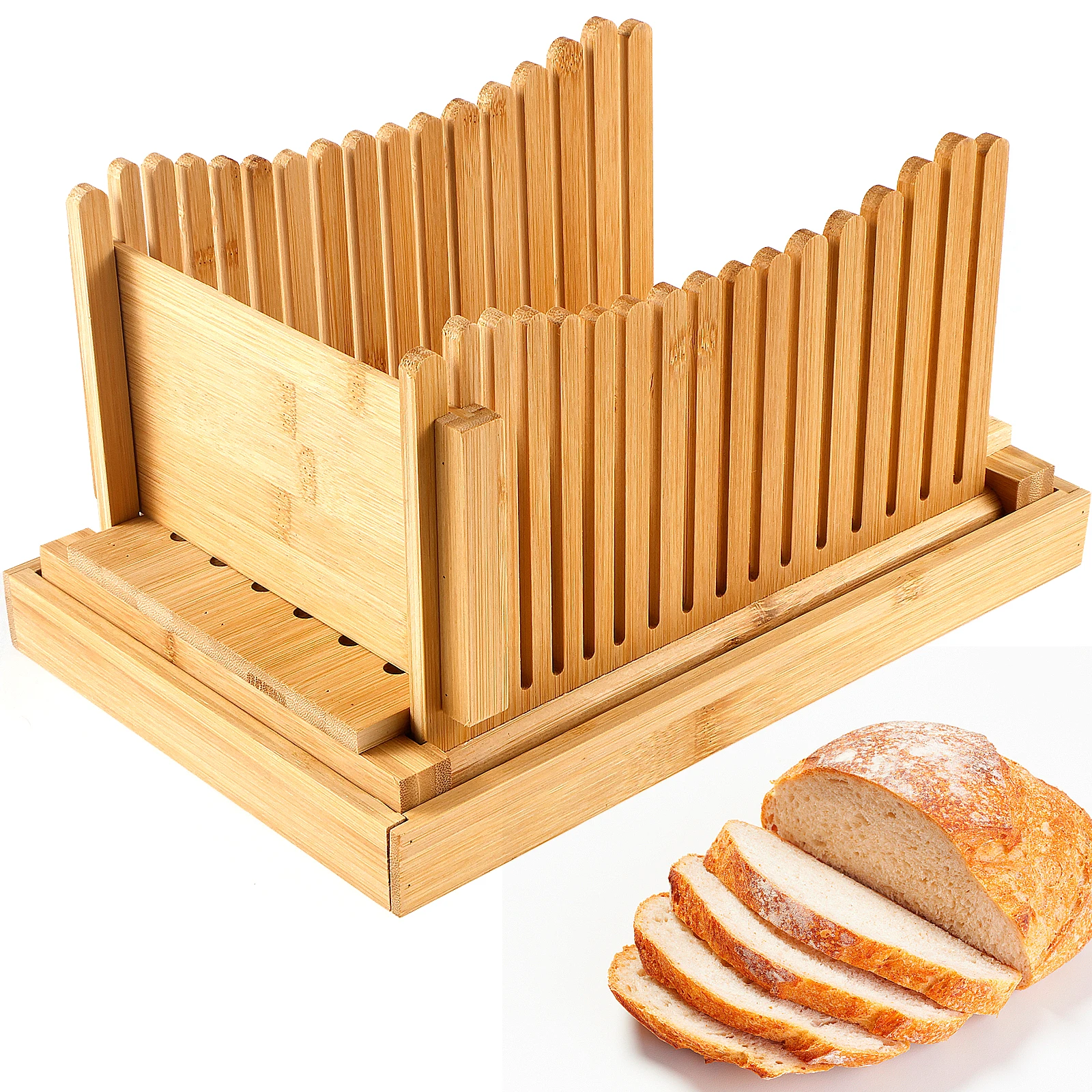Bread-Slicer-Foldable-Toast-Bread-Slicer-with-Crumb-Tray-Fruit-Cutting ...