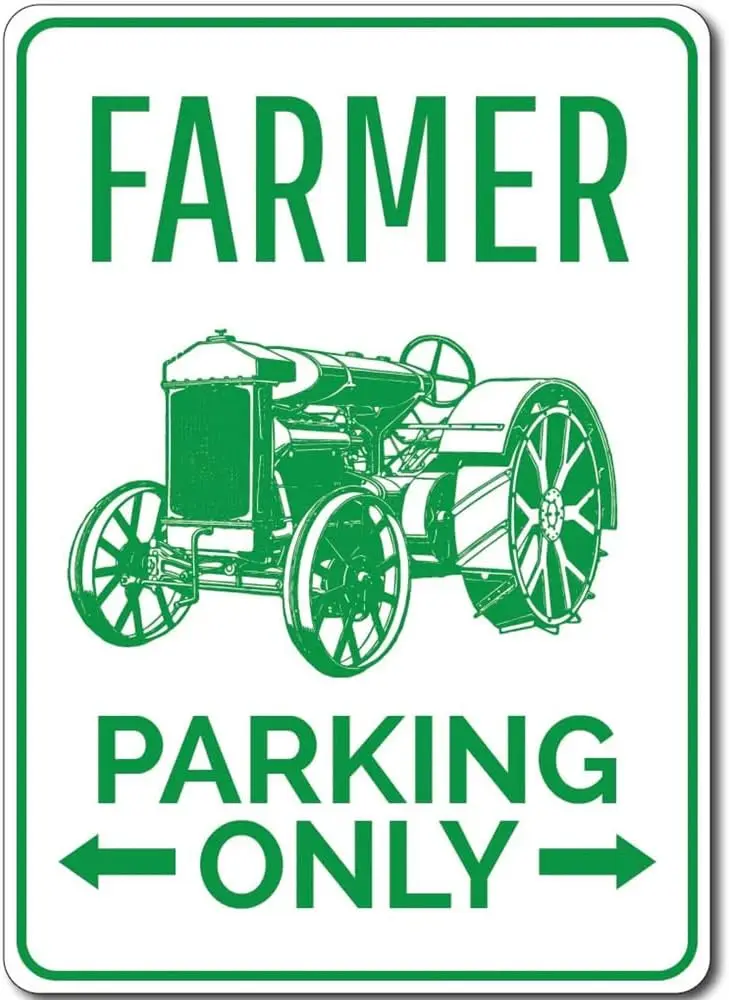 Farmer-Parking-Sign-Tractor-Sign-Tractor-Driver-Gift-Farm-Owner-Sign ...
