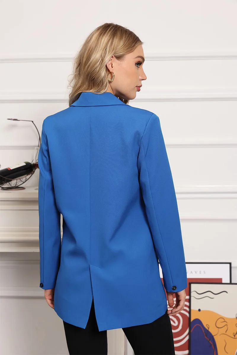 BLAZER Blazer Chic de bureau à Double boutonnage pour femme manteau ...