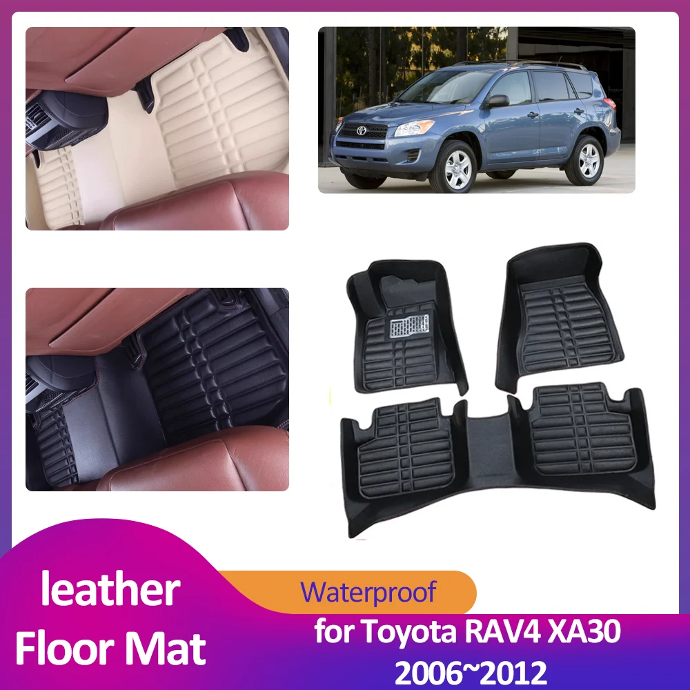 Car-Floor-Mat-for-Toyota-RAV4-XA30-2006-2012-2007-Waterproof-Leather ...