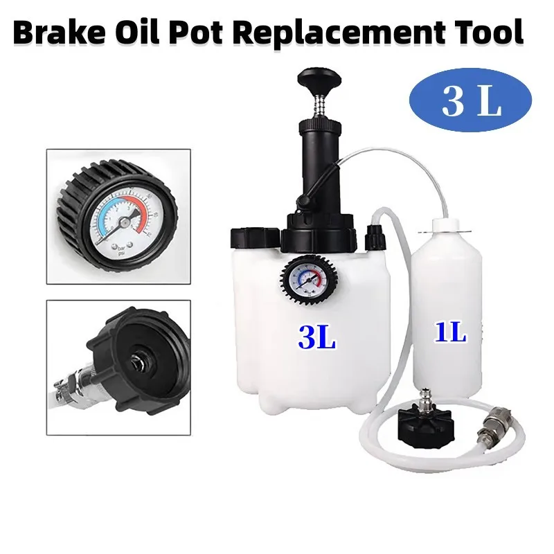 3L Car Brake Oil Pot Replacement Tool Manual Brake Oil Bleeder Fluid ...