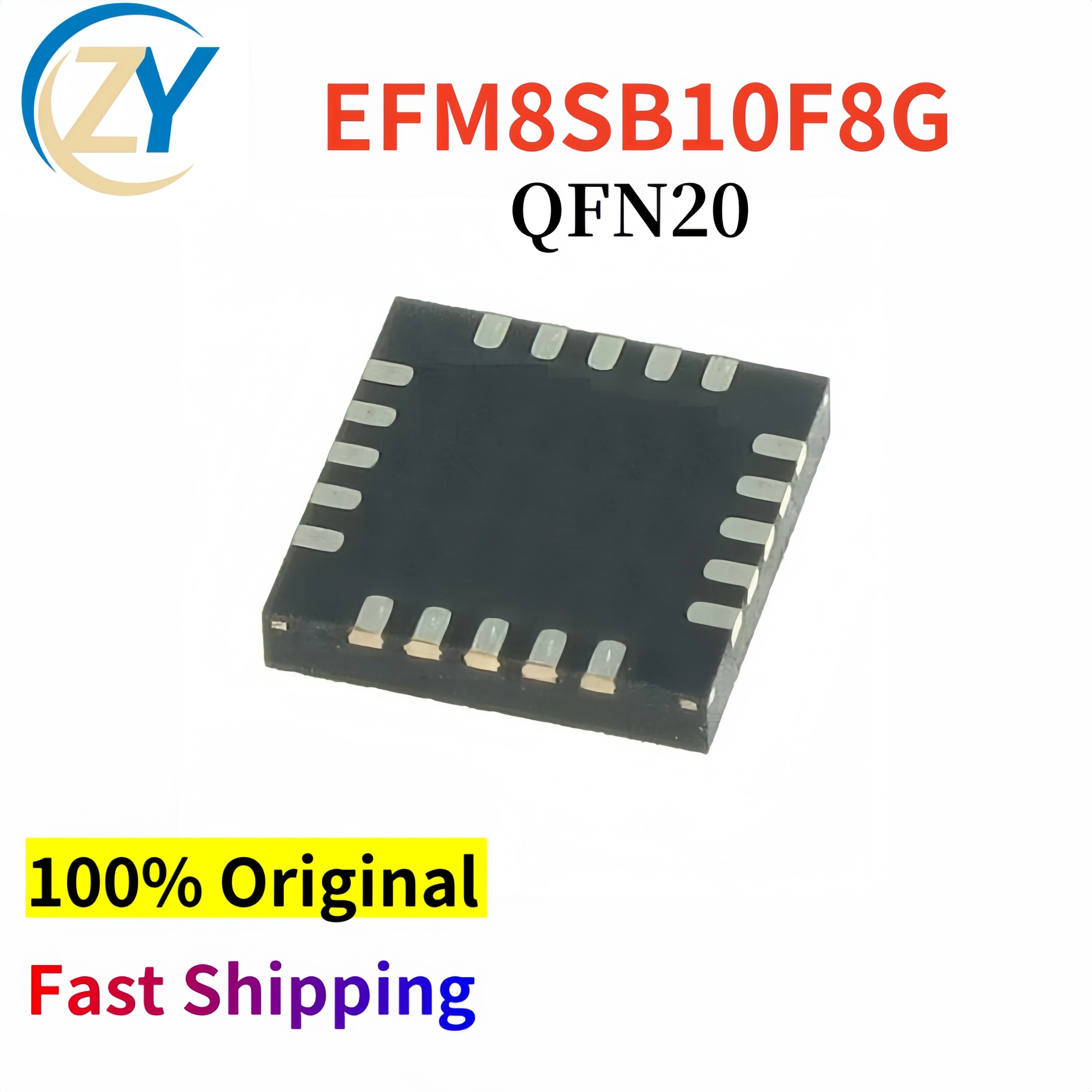2pcs-EFM8SB10-EFM8SB10F8G-MCUs-EFM8SB10F8G-A-QFN20R-25MHz-1-8V-3-6V-100 ...