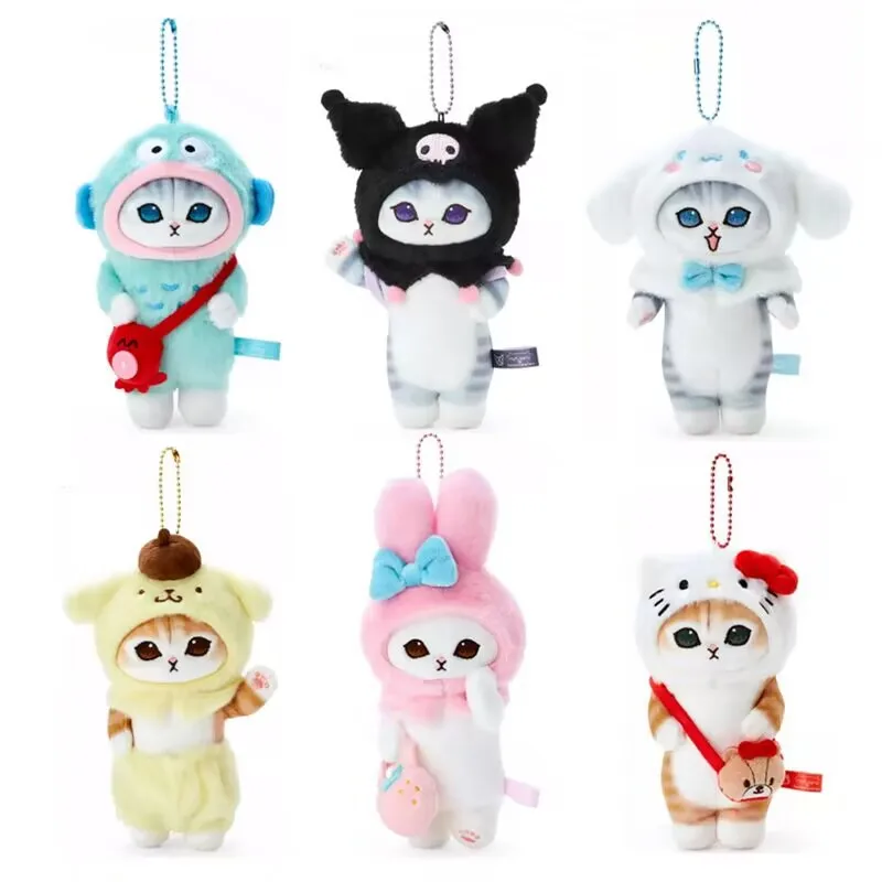 Sanrio-Keychain-Kuromi-Ugly-Fish-Cat-Cinnamoroll-Crossdressing-Shark ...