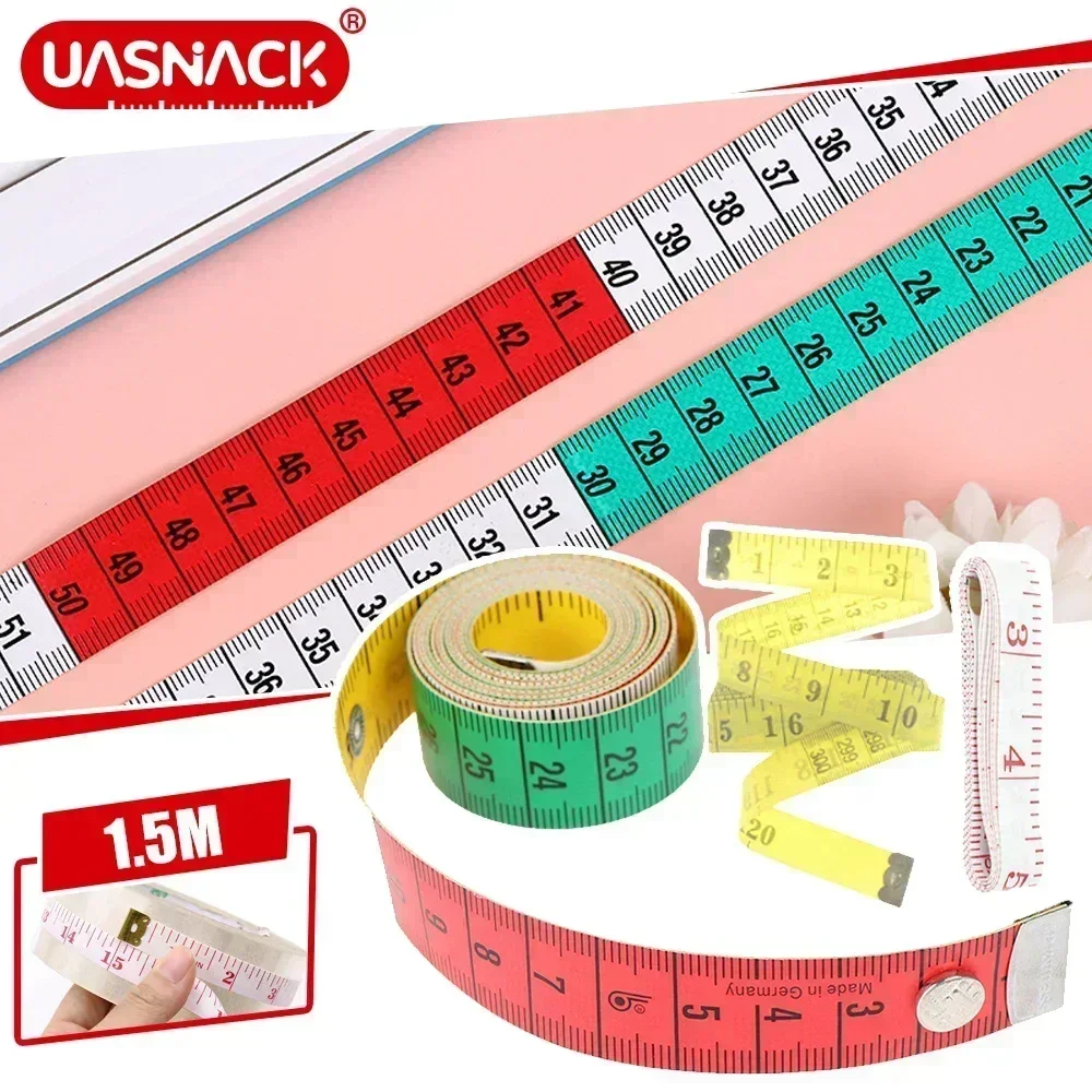 1-5M-60in-Soft-Tape-Measure-Tailor-s-Tape-with-Snap-Fasteners-Body ...