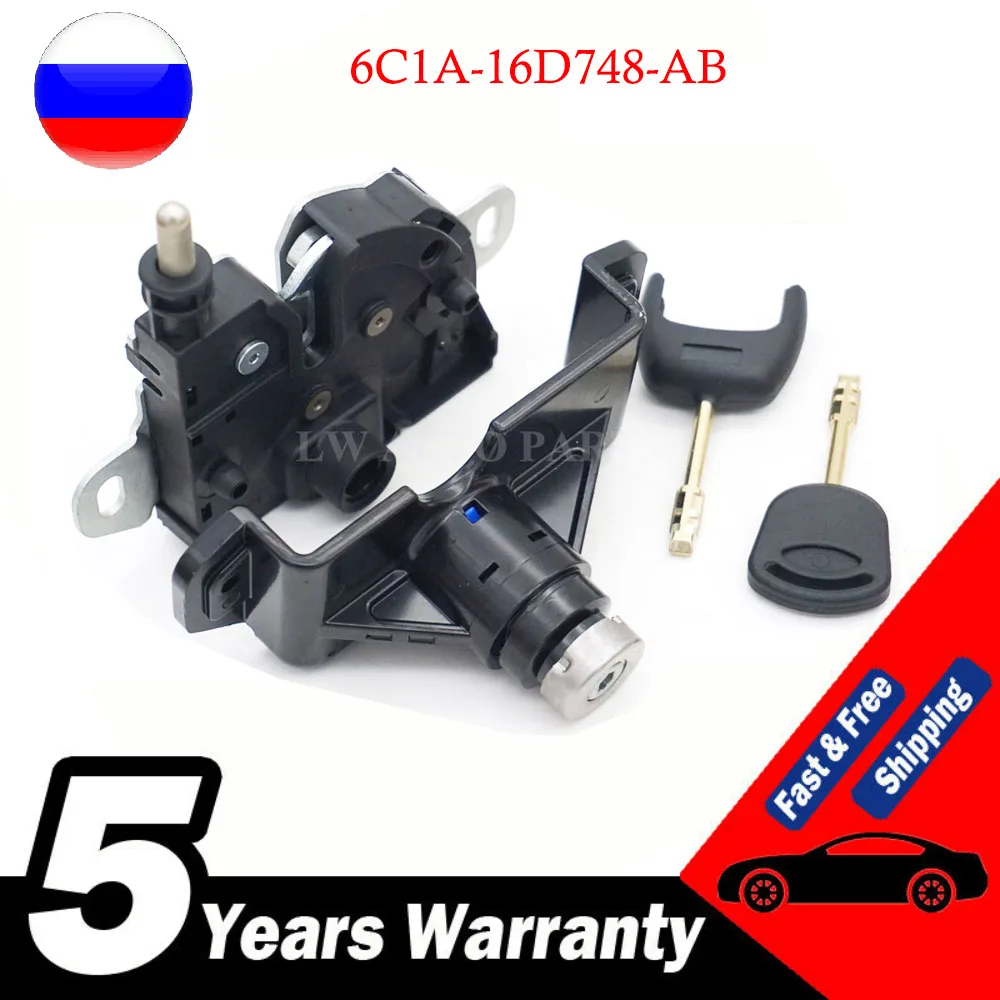 6C1A 16D748 AB Bonnet Hood Lock & Latch Complete Set with 2 Keys For ...