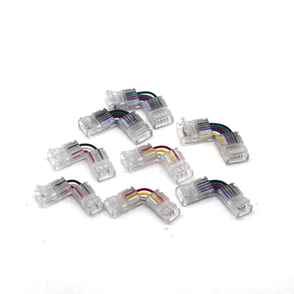 2/3/4/5/6 Pin 5/8/10mm Adjustable Corner Connector for FCOB DIM CCT RGB ...