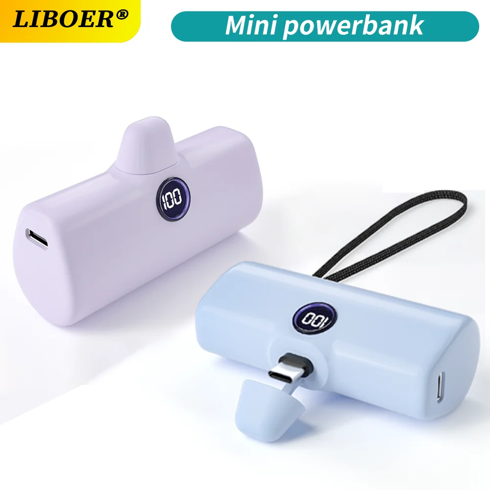 Mini-Power-Bank-5000mAh-Compact-Poratable-Fast-Charge-Type-C-Lightning ...
