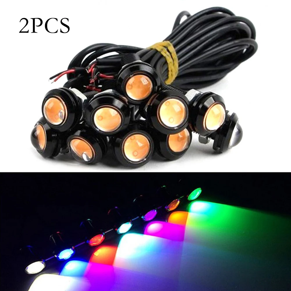 2pcs-23mm-Led-Warn-Eagle-Eye-Light-COB-Taillight-12V-DRL-White-Red-Car ...