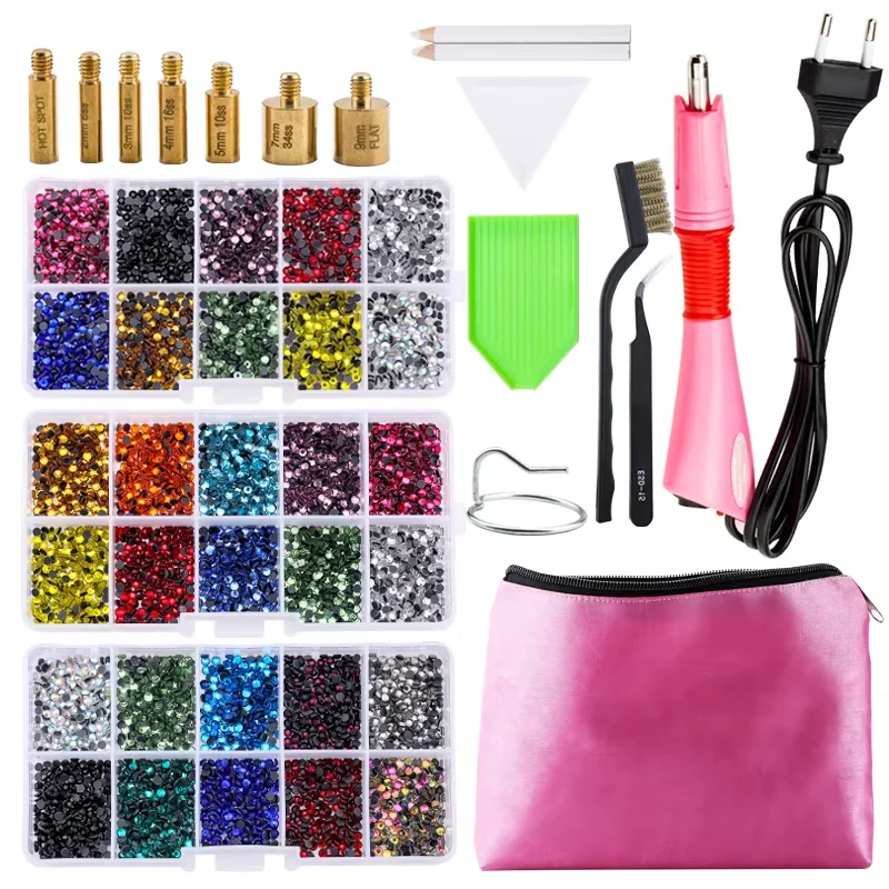 QIAO Hotfix Rhinestones Applicator Tools Kit Iron on Essential ...