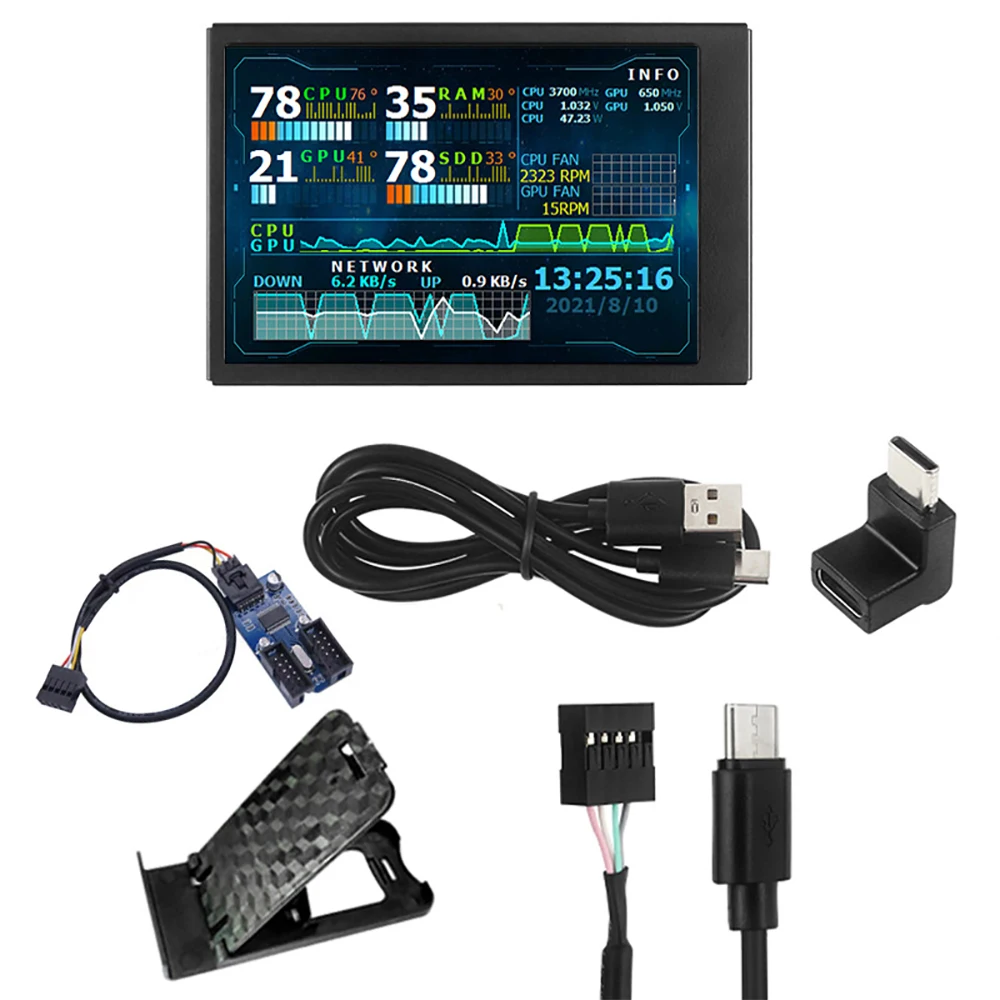 Mini-Monitor-de-ordenador-de-3-5-pulgadas-ventilador-de-temperatura ...