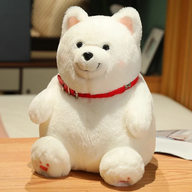 Kawaii Samoyed Plush Toy Stuffed Husky Dolls Lovely Chubby White Dog ...
